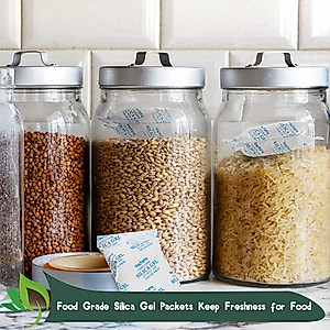 VacYaYa 50G(20Packets) Food Grade Moisture Absorbers Silica Gel Packs Desiccant for Storage,Food Safe Dessicant Silica Gel Packets for Moisture Storage Control