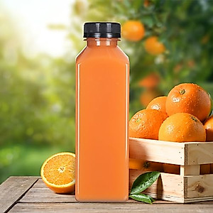 The Buyer Choice 24pcs 16oz Plastic Bottles with caps bulk – Clear Reusable Juice Bottles with caps for smoothies, Disposable Empty bottles for drinks, Juice containers with lids for fridge