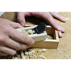 KAKURI Mini Hand Plane for Wood 24mm [Flat Sole] Made in JAPAN, Japanese Small Wood Planer Tool for Woodworking, Chamfer, Detail Work, 4.8 x 1.4 x 1.5 Inches