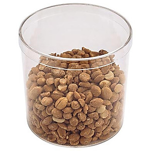 Pioneer Plastics 190C Clear Round Plastic Container, 5.125" W x 5.125" H, Pack of 2