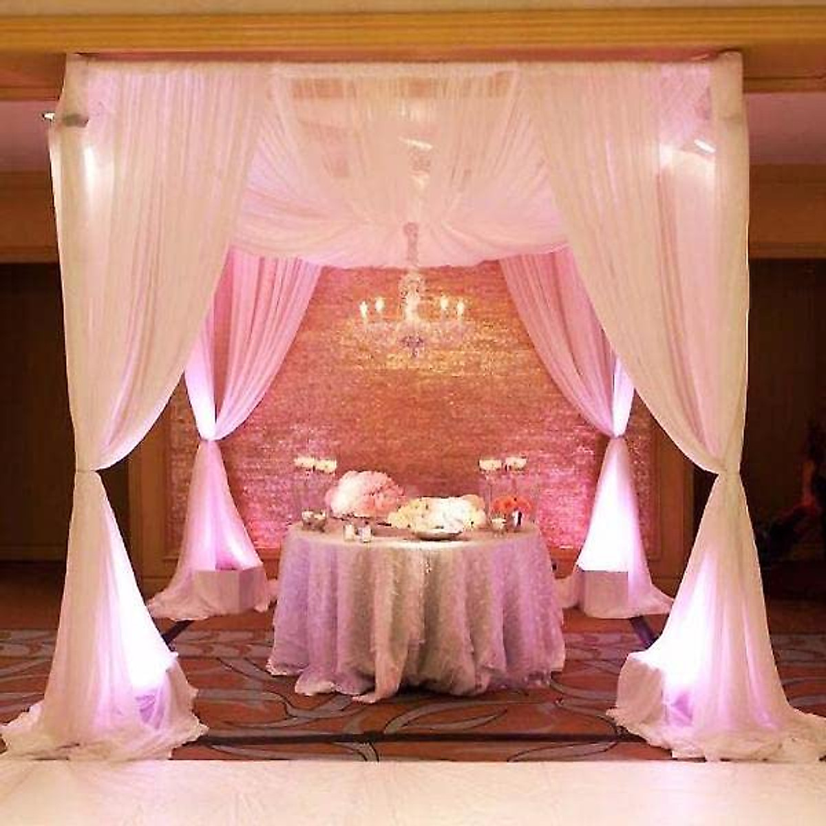 Tableclothsfactory 4 Post Height Adjustable Canopy Chuppah Mandap Wedding Photo - Hardware Kit Only