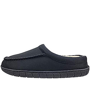 Dockers Men's Christopher Classic Casual Roll Collar Clog Slippers, Size 8 to 13 (Black Rugged, Numeric_9_Point_5)