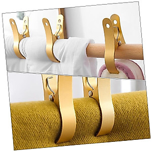 WHAMVOX 2 Pcs Heavy Duty Aluminum Alloy Windproof Beach Towel Clips Versatile Clothespins for Drying Clothes Quilts and Beach Chairs Strong for Outdoor Use