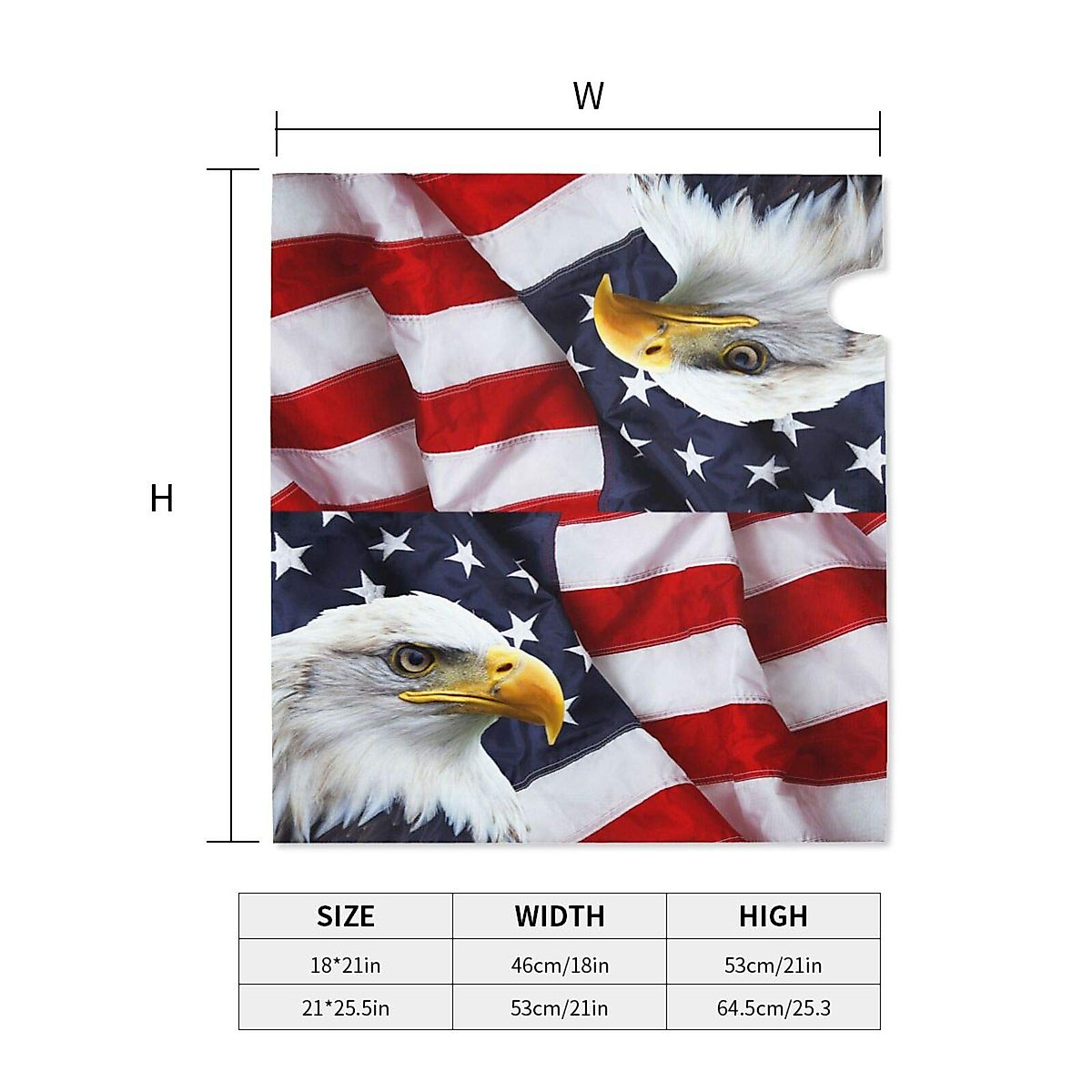 American Flag Welcome Magnetic Mailbox Cover, Mailbox Wrap Decorative for Garden Yard Home 25.5x21 in