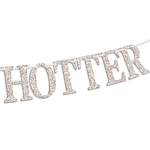 Rose Gold Glitter Older Wiser Hotter Banner, Death to My Youth 30th Birthday Banner Decorations, Funny 30th Birthday Party Decorations for Women