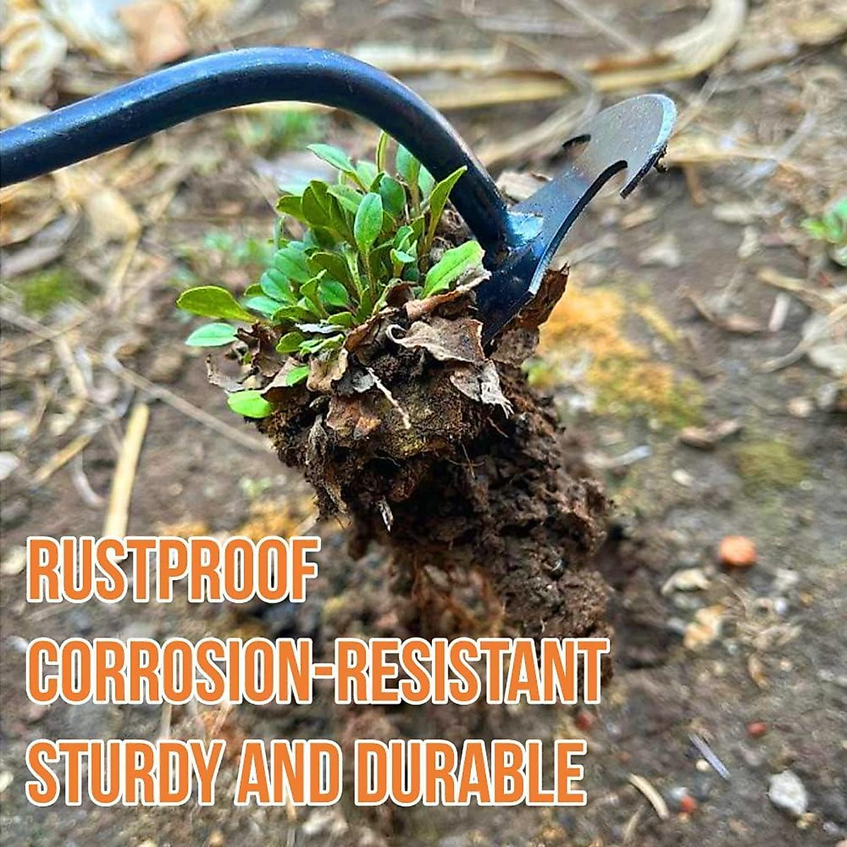 MOTEERLLU Weeding Artifact Uprooting Weeding Tool Gardening, 4-Claw Manganese Steel Weed Puller Garden Hand Weeder Tools, Weed Picker Grass Remover Tool