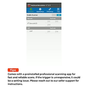 MUNBYN 2024 Android Barcode Scanner with Pistol Grip, Equip with Honeywell N6703 Scanner Engine, 5.5" Screen, Android 11 Wireless Mobile Computer Handheld, 4+64GB, Inventory Scanner with Software
