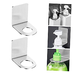 Alipis 2pcs Shower Gel Hanger Shelving Brackets Wall Mount Shelves Hand Wash Dispenser Shower Holder Storage Unit Metal Shelving Heavy Duty Bottle Holder Shampoo Bottle