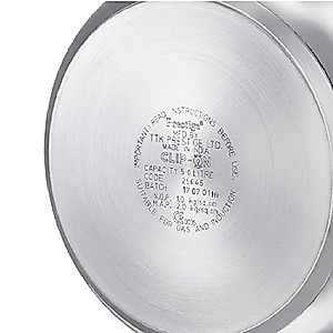 Prestige Clip On Stainless Steel Kadai Pressure Cooker with Glass Lid, 3.5-Liter