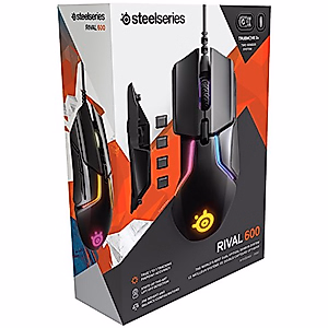 SteelSeries Rival 600 Gaming Mouse - 12,000 CPI TrueMove3Plus Dual Optical Sensor - 0.5 Lift-off Distance - Weight System - RGB Lighting,black