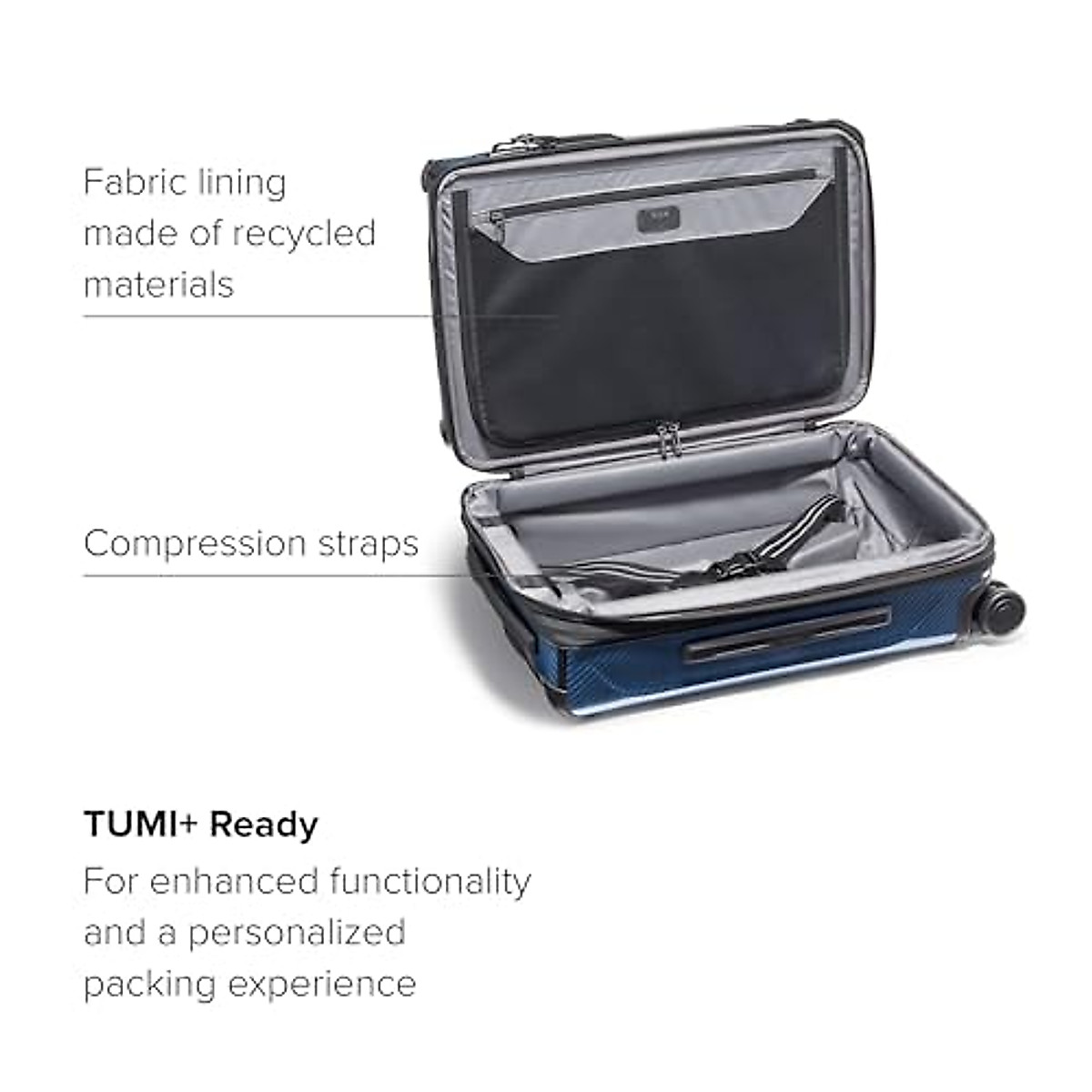 TUMI - Tegra-Lite International Expandable 4 Wheeled Carry-On - Carry On Luggage with Spinner Wheels & TSA Luggage Lock - Blue