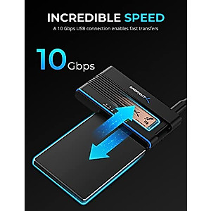 SABRENT USB 3.2 Type C M.2 PCIe NVMe + 2.5/3.5 Inch SSD & HDD Converter [DS-UCMH]