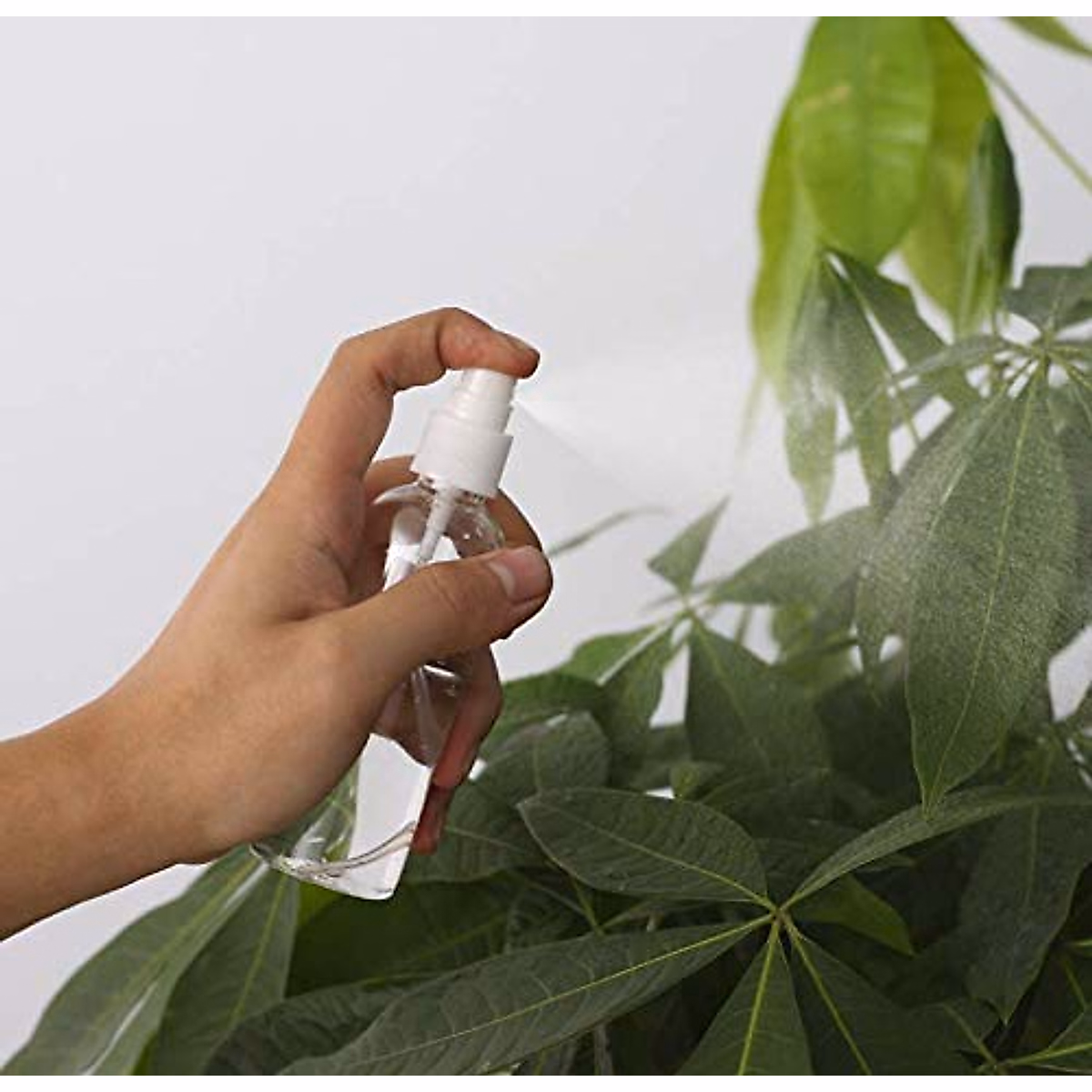 LASSUM 10 Pack 10ml/0.35oz Fine Mist Spray Bottle Clear Plastic Mini Spray Bottle for Essential Oils Makeup and Perfume