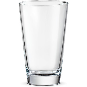 Great Credentials© Pint Drinking Beer Glasses With Tuff Rim, 16 oz - Set of 4