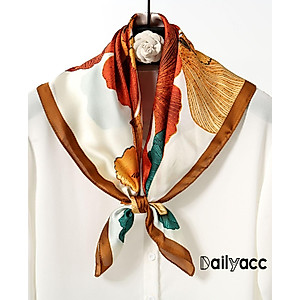 Dailyacc Hair Bandanas Scarf For Women Lightweight Fashion Neck Silk Satin Head Scarves For Sleeping Handbags Scarf