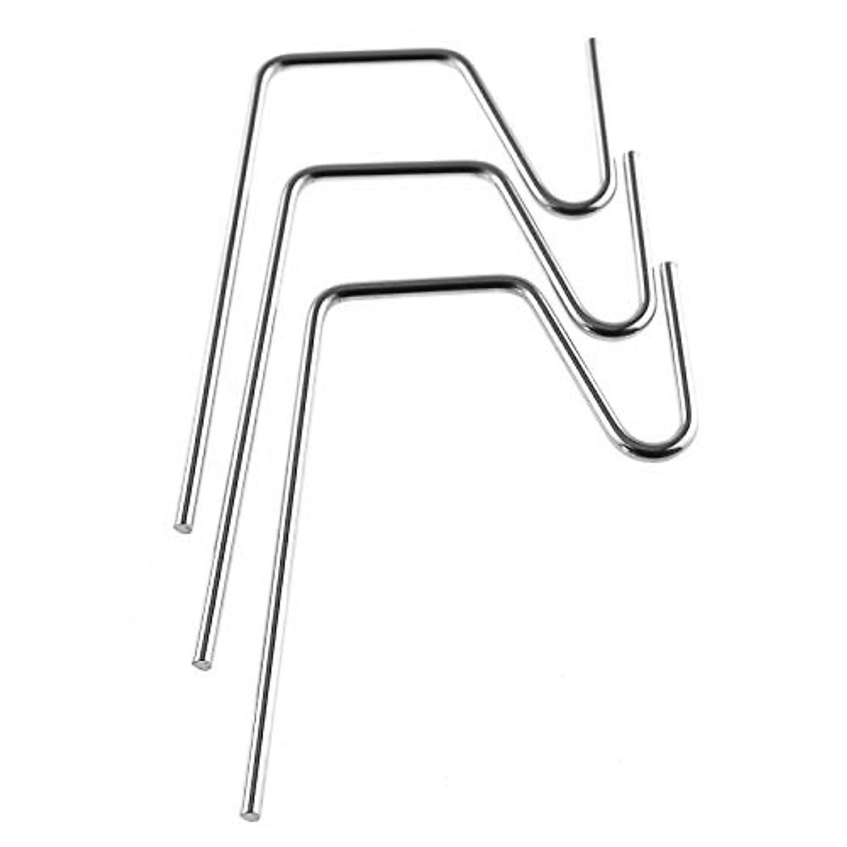 AXLIZER 30pcs Stainless Steel Light Fixed Hook Hanging Gutter Grid Hooks Metal Wire Hooks Ornament Hangers Metal Hangers