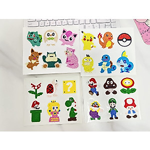Anylife 24 PCS Diamond Painting Stickers Kits for Kids, 5D Paint by Numbers Diamonds Mosaic Stickers for Adult Beginners