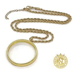 Seal of The Seven Archangels + 72 names of God + 1FitAll King Solomon Coin bezel kabbalah seal talisman Necklace