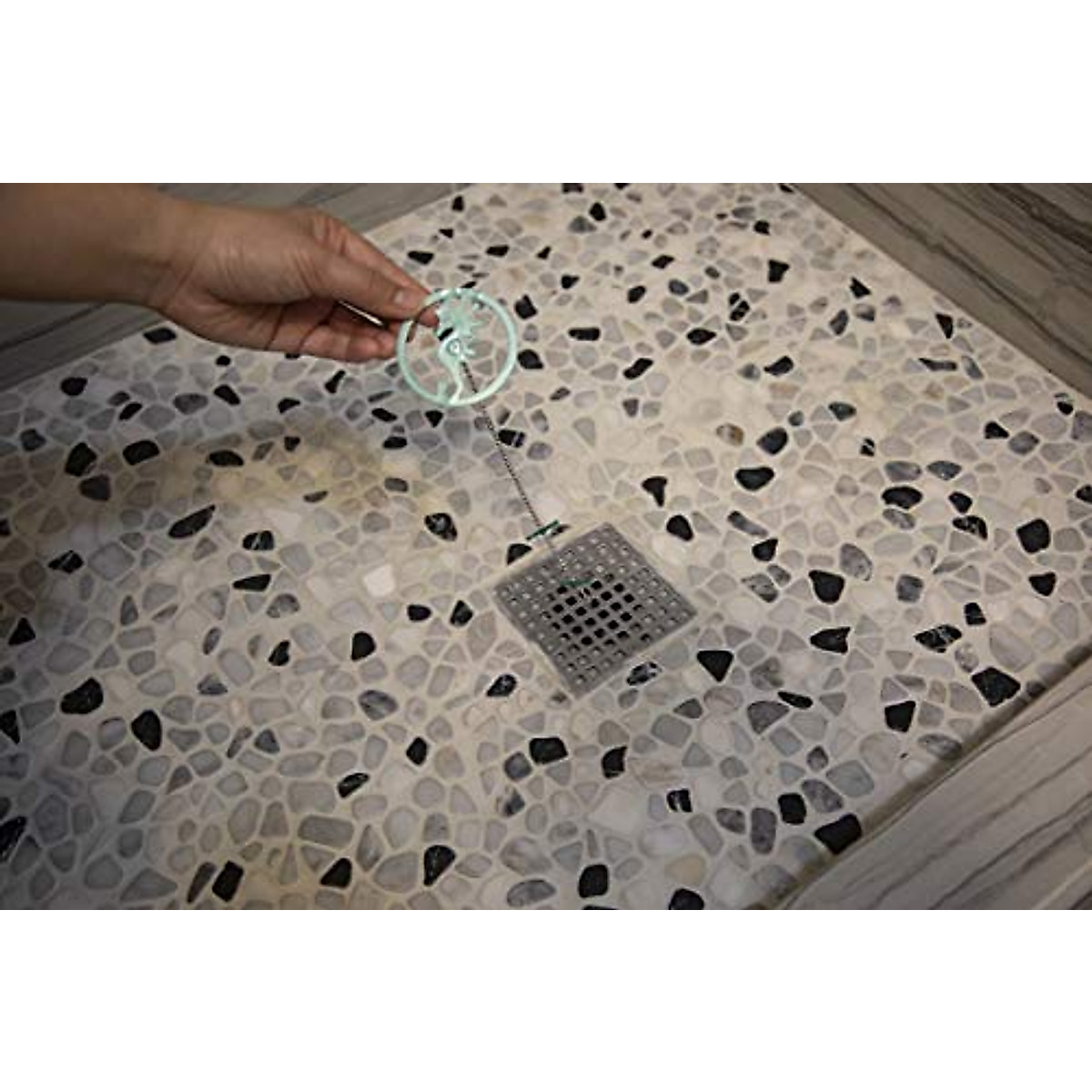 DrainWig Shower Drain Protectors, As Seen on Shark Tank, Disposable Hair Catchers, Ocean, Pack of 12