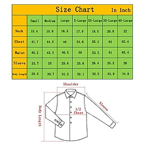 Double Pump Mens Button Down Shirts Cotton Long Sleeve Shirts Regular Fit(RM08LS02,XXL)