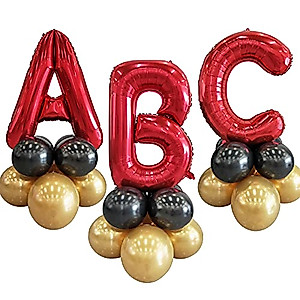 Letter Balloons 40 Inch Giant Jumbo Helium Foil Mylar for Party Decorations Red A