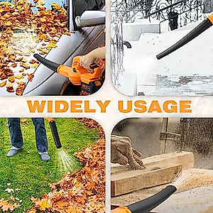 Cordless Leaf Blower - 20V Leaf Blower Cordless with 2 Batteries & Charger, Lightweight Portable Blower for Cleaning Leaf, Dust, Debris, Patio, Car, Porch （Included Goggles and Gloves）