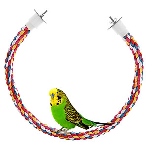 Jusney Bird Rope Perches,Parrot Toys 41 inches Rope Bungee Bird Toy (41 inches)[1 Pack]