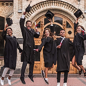 Panitay 30 Pcs Black Graduation Cap Bulk 2024 Adult Graduation Hat with Tassel Adjustable Man Women Graduation Hat for Bachelor Master School College High School Ceremony Costume Accessory