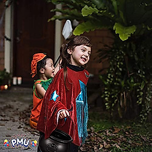 PMU Halloween Cauldron - Blow Mold Plastic Party Accessory - Candy Holder for Kids - Halloween Party Favors & Supplies - 8 Inch Black Pkg/1