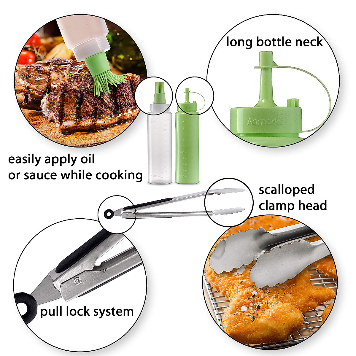 Metal Spatula Set of 4 - Griddle Accessories kit - Grill Flat Spatula Pancake Flipper Hamburger Turner - Metal Utensil Great for BBQ Grill Flat Top Cast Iron Griddle - Commercial Grade