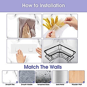 Vmiya 5 Pack Shower Caddy Adhesive Replacement Shower Adhesive Strips Shower Caddy Shelf