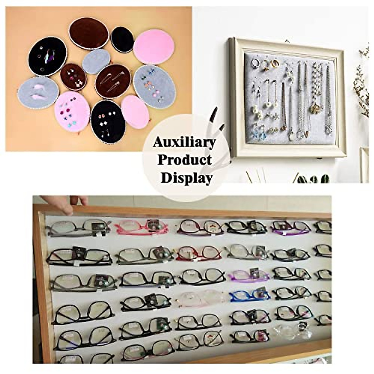 20 Pcs Self Adhesive Velvet Flocking Liner for Jewelry Drawer,Box Lining，Self Adhesive Velvet Liner Flocked Fabric (Beige White)