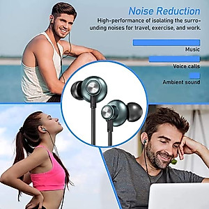 USB C Headphone, Type C Earbuds Earphones with Microphone Control, in-Ear HiFi Stereo Wired Earbuds for Samsung S22 S21, Galaxy Z Flip 4 3 Tab S8, iPad Pro, Pixel 7, OnePlus and Most Android Phone