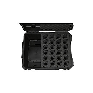 SKB Injection Molded Case w/Foam for (24) Mics w/storage compartment and wheels