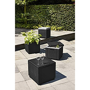 Keter Ice Cube Beer and Wine Cooler Table Perfect for Your Patio, Picnic, and Beach Accessories, Graphite