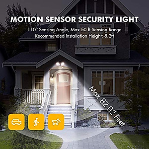 LUTEC Shrimp P6221B-PIR24 1130 Lumen 15 Watt 26 LED Motion Activated Integrated Dual-Head Floodlight Outdoor, IP54 Waterproof Exterior Security Wall Light for Patio, Garden, Yard-Black