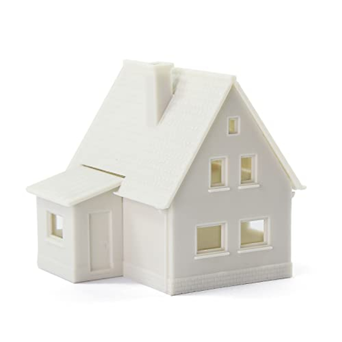 2 Sets N Scale 1:160 Model Blank Buildings Kit Unassembled House for Model Train Layout (B)