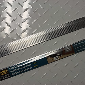 M-D Building Products 78071 Fluted 1-3/8-Inch by 36-Inch Carpet Trim, Silver