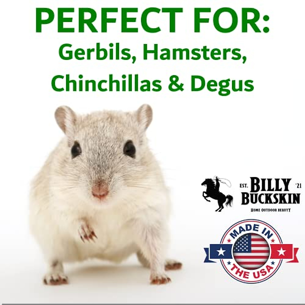 Chinchilla Bath Dust, 3 lb. Tub, All Natural Dusting Powder for Cleaning Degus, Hamsters, & Gerbils, Pure Cleansing Pumice Sand by Billy Buckskin Co