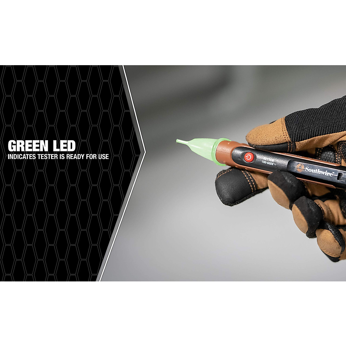 Southwire Tools 40116N NCV Detector 100-600V AC & 40022S Receptacle Tester, Black