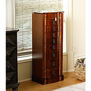 Hives and Honey Francesca Jewelry Armoire, Antique Walnut