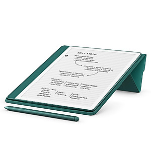 Introducing All-New Plant-Based Leather Folio Cover with Magnetic Attach, Designed with Sustainability in Mind for New Amazon Kindle Scribe