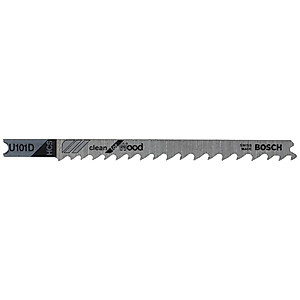 BOSCH U101D3 3-Piece 4 In. 6 TPI Clean for Wood U-shank Jig Saw Blades