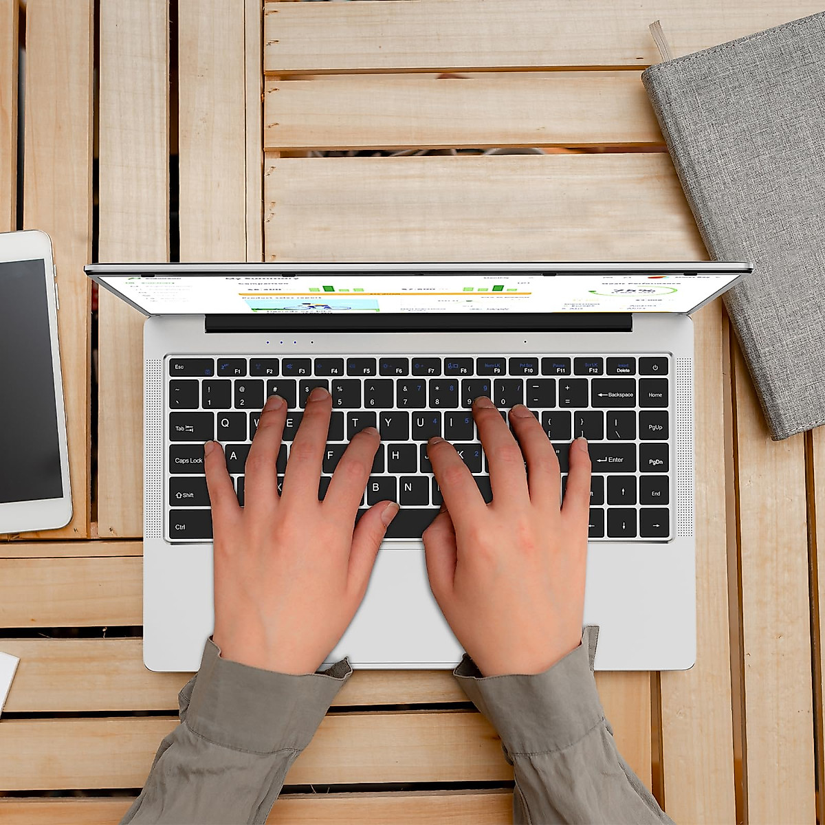 KurieTim Laptop Computer 8GB DDR4 256GB SSD Quad-Core Intel Celeron J4105(Up to 2.5GHz), 14.1 inch 1080P FHD Traditional Laptops, WiFi, Webcam, USB3.0, Mini HDMI, Windows 11 Pro