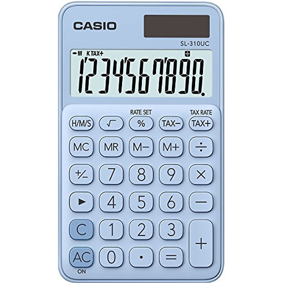 CASIO SL-310UC 10 Digit Trend Colours Tax Calculator Thousands Division Solar Battery Powered