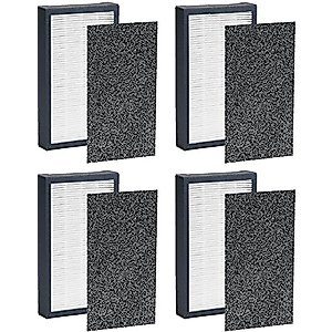 Nispira True HEPA Filter Replacement Compatible with GermGuardian FLT4100 Filter E Fits AC4100 Air Purifier Model 4 Filters
