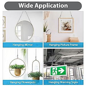 2PCS Adjustable Picture Hanging Wire Kit,Heavy Duty Mirror & Art Frame Hanging Solution,3.3FT Stainless Steel Wire,Supports Up to 66lbs - for Hanging Mirrors,Picture Frame,Artwork,Lamps,Basket,Signs