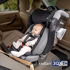 Diono Radian 3QXT+ FirstClass SafePlus 4-in-1 Convertible Car Seat, Rear & Forward Facing, Safe Plus Engineering, 4 Stage Infant Protection, 10 Years 1 Car Seat, Slim Fit 3 Across