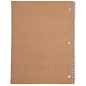 Mead Spiral Notebook, Wide Ruled, 1 Subject, 70 Sheets, 8 x 10.5 Inches, Assorted Colors (05510) Pack of 24