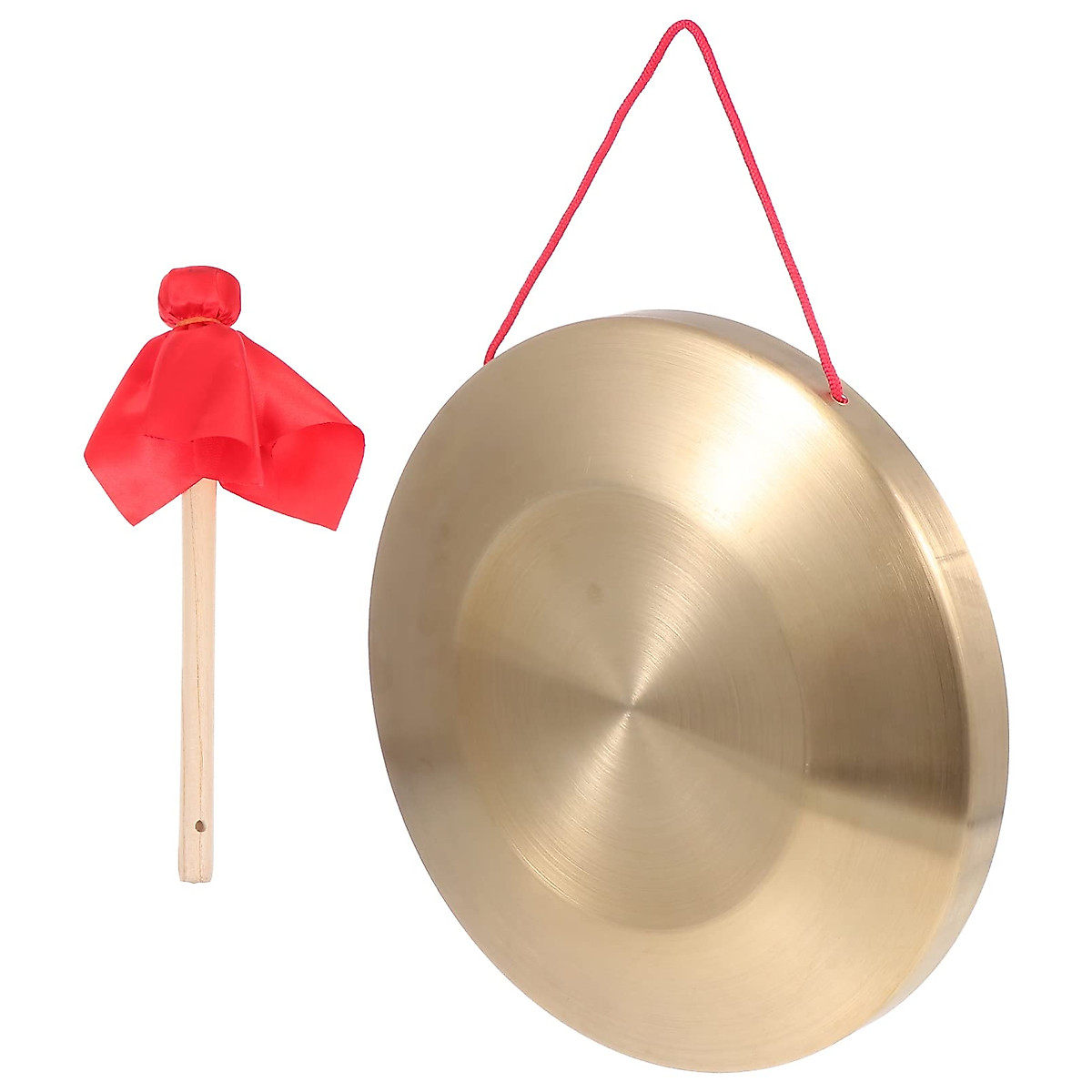 Generic Gong with Mallet, 32 cm/12.59inch Tam Tam Gong Traditional Chinese Percussion Instrument, Copper Decorative Chau Gong for Home, Office(42O43FLA148)